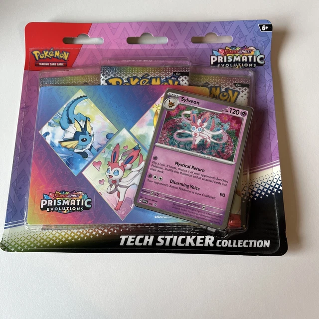 POKÉMON TCG PRISMATIC Evolutions Tech Sticker Collection Sylveon Sealed ...