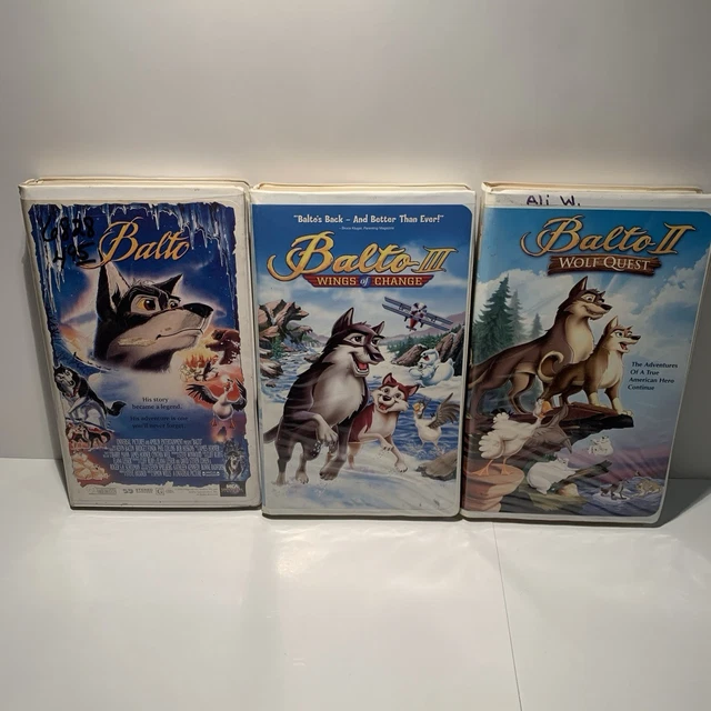 BALTO COMPLETE TRILOGY VHS Lot - Balto 1 / Balto II Wolf Quest / Balto ...