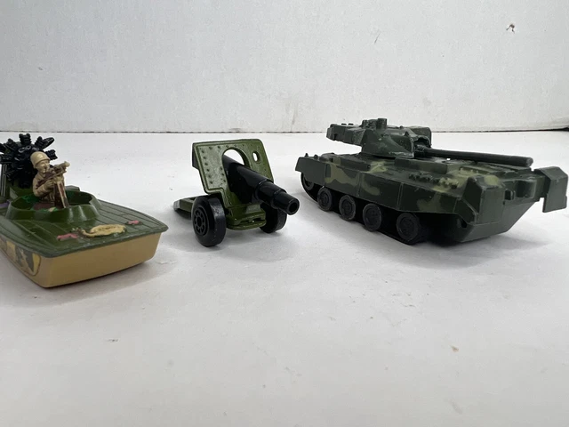 MATCHBOX SUPERFAST SWAMP RAT BOAT 1976, Field Gun 32, Xylmex Tank T402 ...