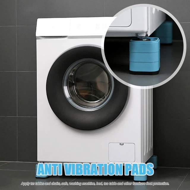 RUBBER FEET MAT Anti Vibration Pads Washing Machine Furniture Lifting ...