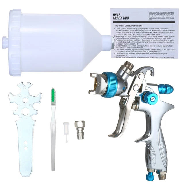 SPRAY GUN GRAVITY Feed Paint Sprayer with 600ml Cup 1.4mm Nozzle for ...