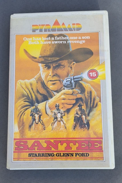 SANTEE VIDEO TAPE Vhs Western Movie Glenn Ford Big Box Pyramid £20.00 ...