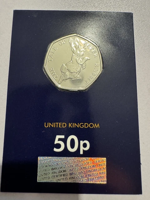 2017 TALE OF Peter Rabbit Brilliant Uncirculated 50p Coin In Change ...