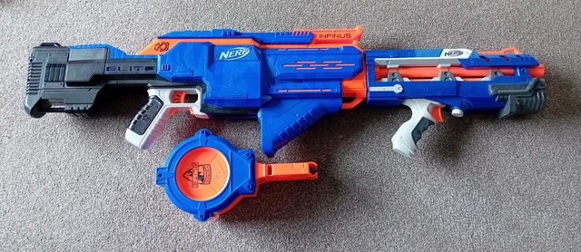NERF ELITE INFINUS With Cartridge And Added Attachment £10.00 - PicClick UK