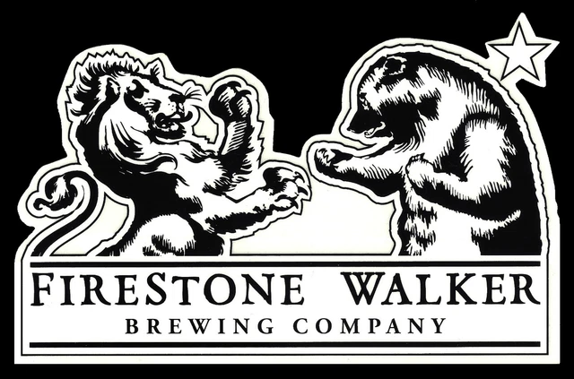FIRESTONE WALKER BREWING Lion v Bear Logo Craft Beer Decal Bumper ...