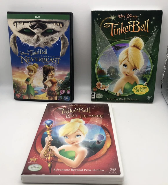 DISNEY’S TINKERBELL DVD Lot of 3 (Tinkerbell , Neverbeast, Lost ...