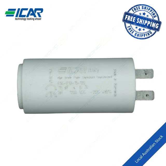 ICAR 15UF PULSE Grade Electric Fence Capacitor 1200VDC Studless $45.00 ...