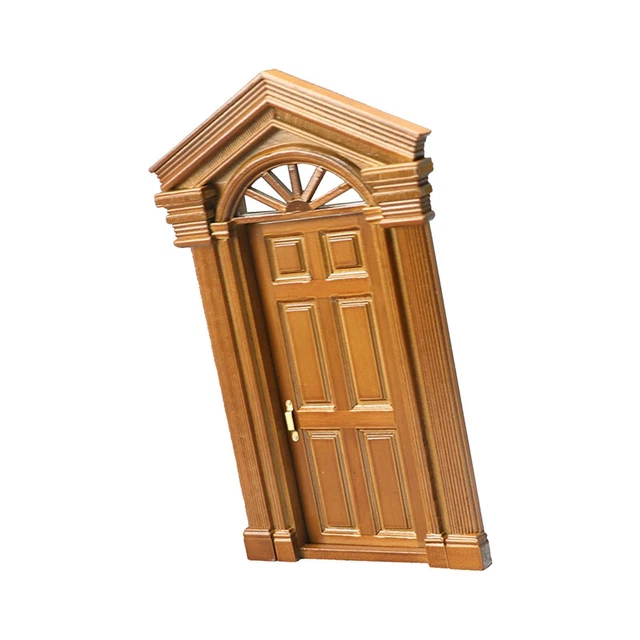 MINI VILLA DOOR Model Wooden Detailed Classic Doll House Antique Door ...