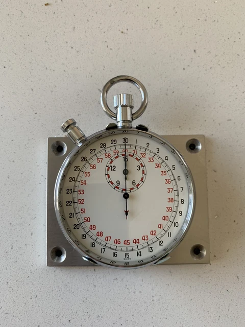 1950'S SWISS RATTRAPANTE Split Second Stopwatch Dashboard Rally Timer £ ...