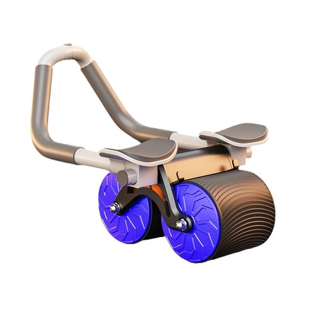 AB ROLLER WHEEL Core Strength Training Automatic Spring Back Elbow ...