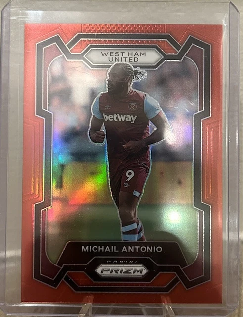 2023-24 PANINI PRIZM EPL Michail Antonio Red Prizm /199 #227 West Ham ...