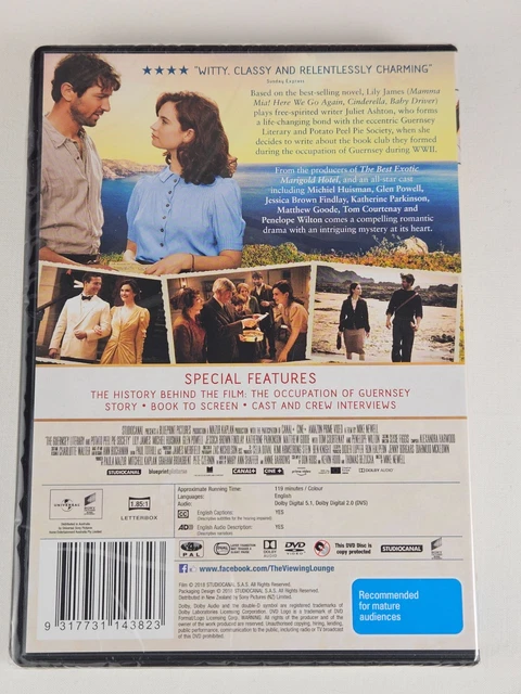 THE GUERNSEY LITERARY & Potato Peel Pie Society DVD (New & Sealed ...