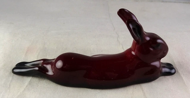 ROYAL DOULTON FLAMBE Reclining Laying Rabbit £63.94 - PicClick UK