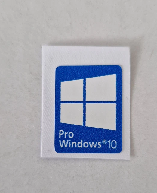 1X WINDOWS 10 Pro Aufkleber Blau Sticker LOGO Label Blue Vinyl 16x22 ...