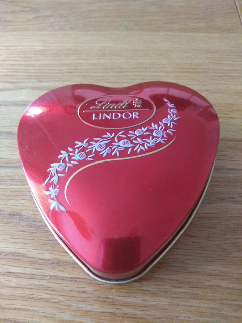LINDT LINDOR MILK Chocolate Red Love Heart EMPTY 62g Tin £3.99 ...
