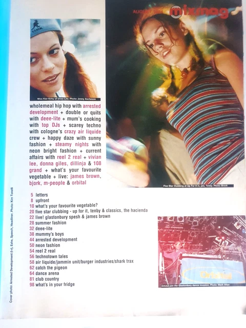 MIXMAG MAGAZINE (08/1994) ARRESTED DEVELOPMENT + Deee-Lite + Reel 2 ...