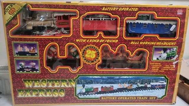 VINTAGE RARE BOXED Battery Operated Western Express Train Set Complete ...
