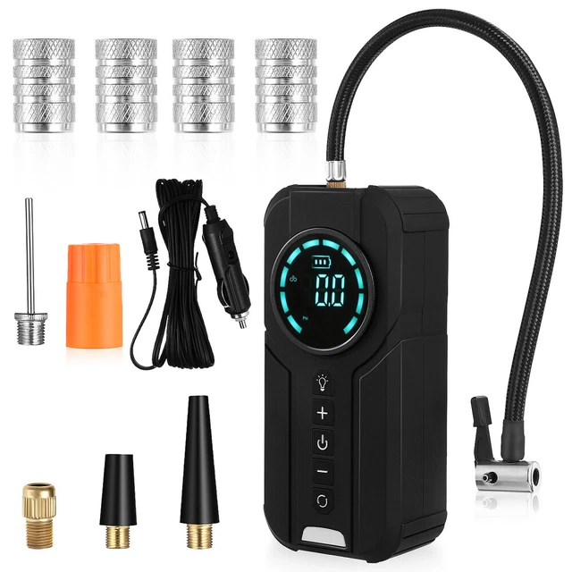 CORDLESS TIRE INFLATOR Car Pump Hand Held Portable Air Compressor ...