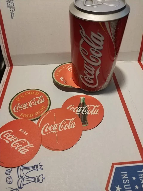VINTAGE COCA COLA Can Shaped Coaster Dispenser With Coasters $11.60 ...