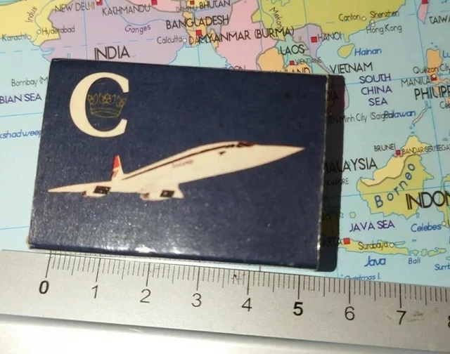 BRITISH AIRWAYS CONCORDE MEMORABILIA CIGARETTE BOX circa early 1980s £ ...