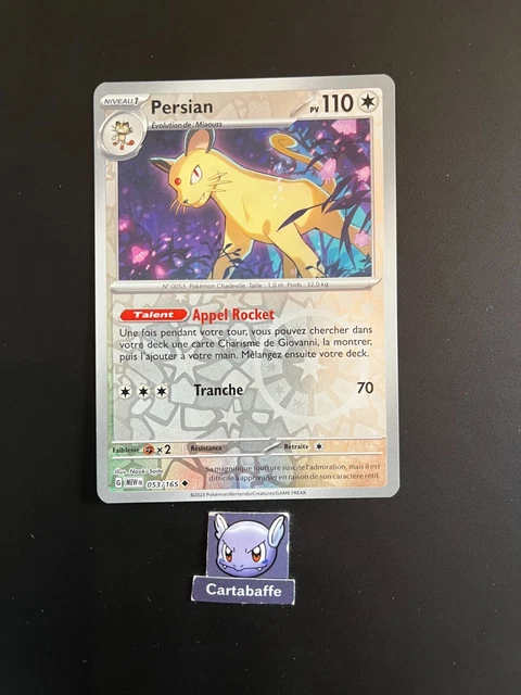 CARTE POKÉMON PERSIAN 053/165 Reverse EV3.5 Mini Série 151 NEUF EUR 1,90 - PicClick FR