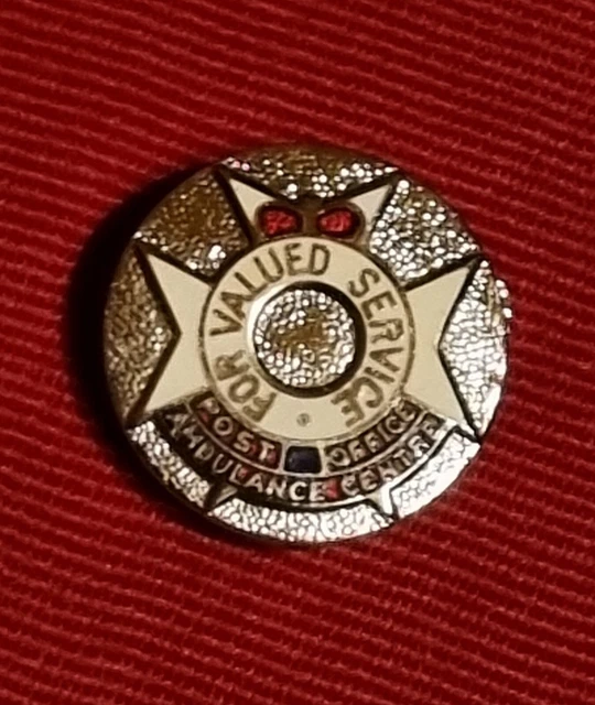 VINTAGE POST OFFICE Ambulance Centre For Valued Service GPO Enamel Pin ...