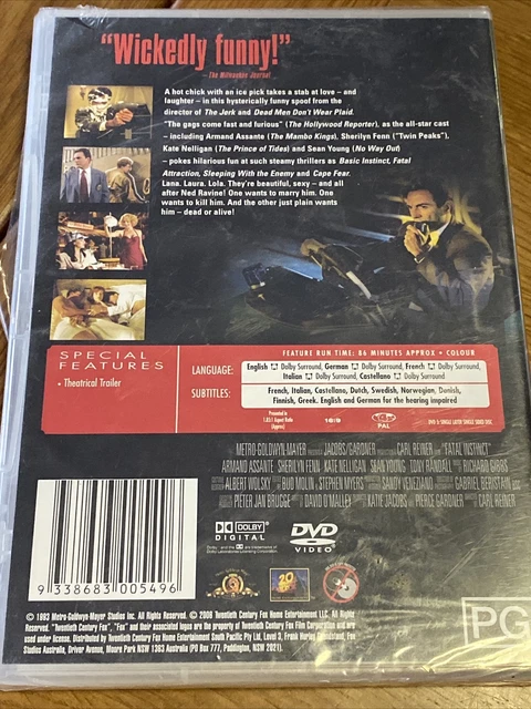 FATAL INSTINCT DVD, 1993 Brand New And Sealed Region 4 Armand Assante ...
