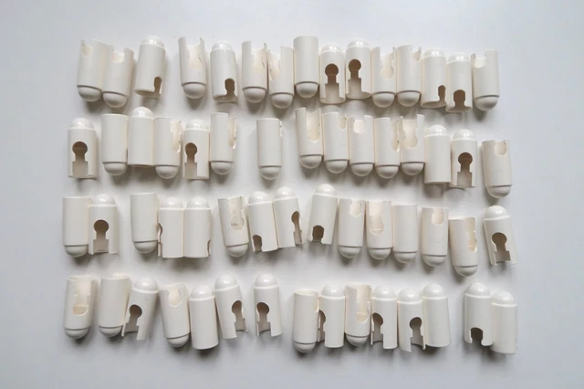 LOT DE 60 Cache-fiche, cache-paumelle, pour fenêtre PVC, porte, ou ...