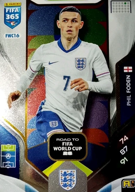 PHIL FODEN ROAD to FIFA World Cup 2026 Card No.FWC16 Adrenalyn XL 2025 ...