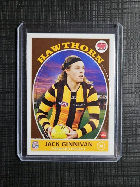 AFL 2025 JACK Ginnivan Hawthorn Hawks Scanlan Card #38 Teamcoach $2.99 ...