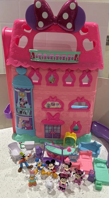 DISNEY - &MINNIE Mouse Bow-Tel Hotel" Dollhouse Playset, Extra Figures ...