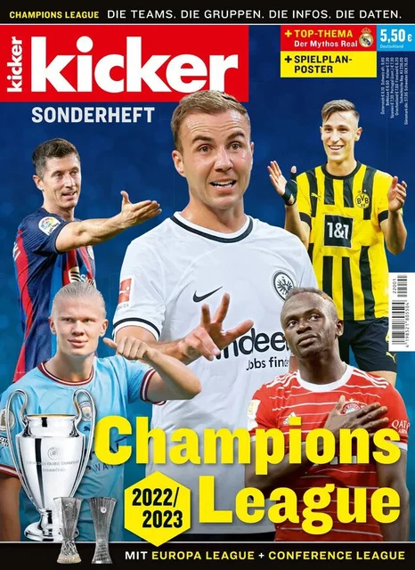 KICKER SONDERHEFT CHAMPIONS League 2022/2023 German football preview ...