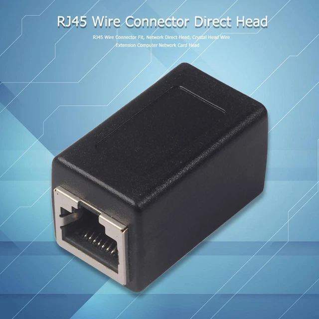 RJ45 COUPLER DUAL Straight Head Network Ethernet LAN Cable Joiner ...