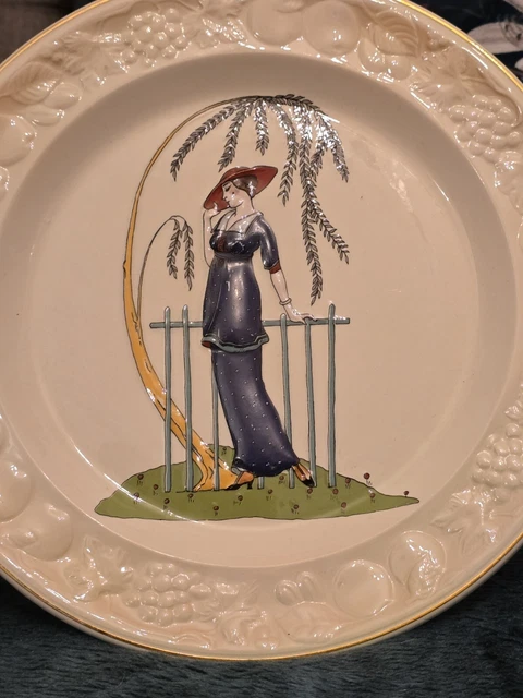 ROYAL WORCESTER 'SPODE' Palissy Art Deco "Penelope" Dinner Plate 23.5cm ...