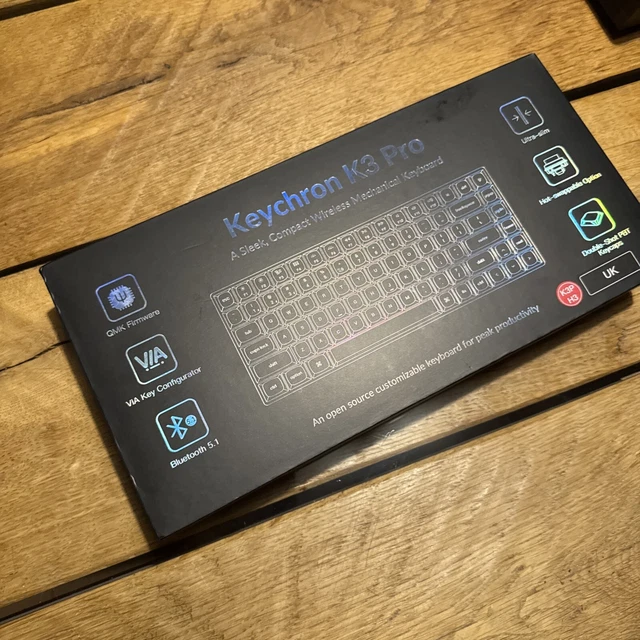 KEYCHRON K3 PRO, UK ISO Layout, RGB Backlit, Hot-Swappable, Gateron ...
