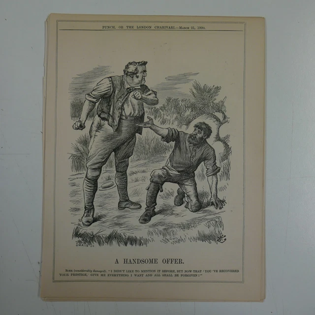 7X10& PUNCH CARTOON 1900 A HANDSOME OFFER boer £12.00 - PicClick UK