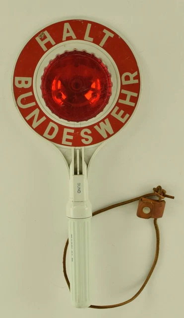 WINKERKELLE MIT BELEUCHTUNG BW Signalkelle - HALT BUNDESWEHR - Anhalte ...