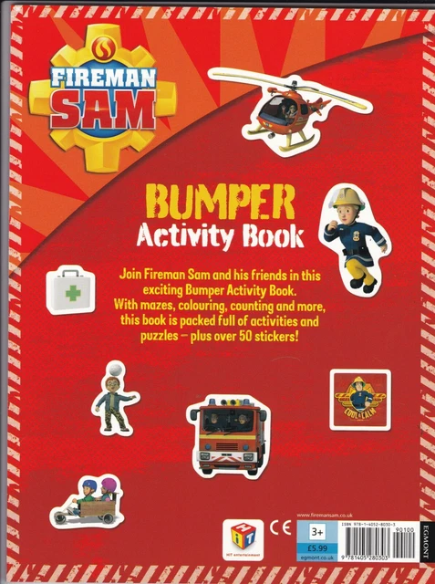 FIREMAN SAM BUMPER Activity Book with 50+ Stickers 9781405280303 NEW £4 ...