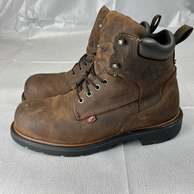 RED WING 415 ASTM F2892-18 Brown Waterproof Leather Boots (Soft Toe) Size 11 £60.21 - PicClick UK