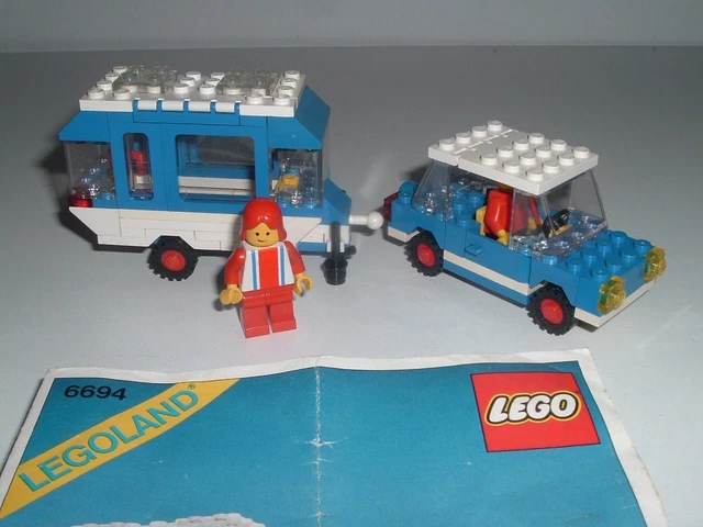LEGO LEGOLAND 6694 - Car with Camper / PKW mit Wohnwagen, 1984 mit ...