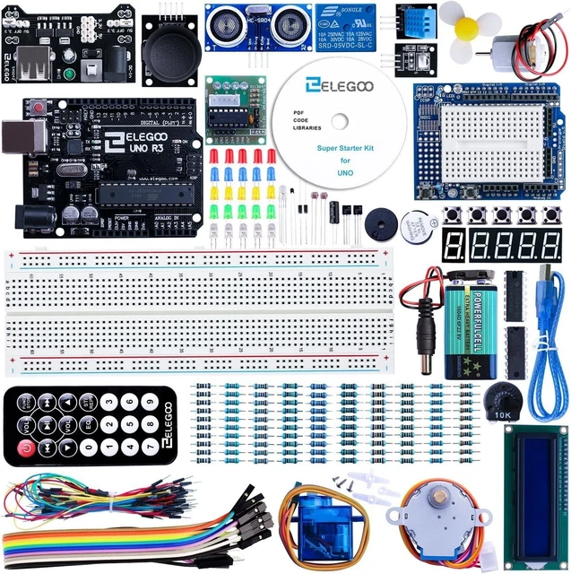 ELEGOO UNO R3 Project Super Starter Kit with Tutorial Compatible with Arduino ID $64.71 ...