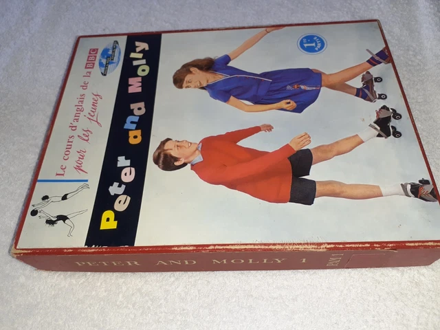 ANCIEN COFFRET D'ANGLAIS de la BBC, Peter and Molly Geoffroy Broughton ...