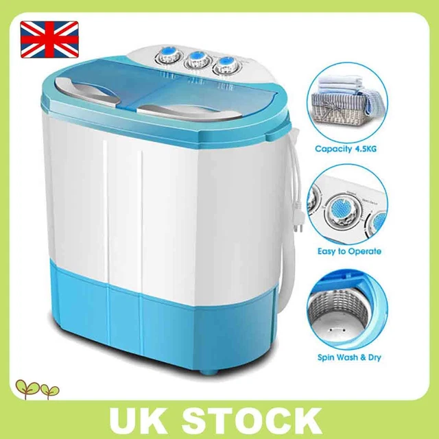 DORM WASHING MACHINE Twin Tub Compact Dryer Laundry Washer Portable ...
