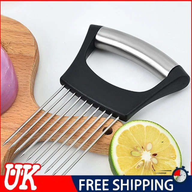 ONION SLICE HOLDER with Anti-Slip Handle Onion Pin Slicer for Onion ...