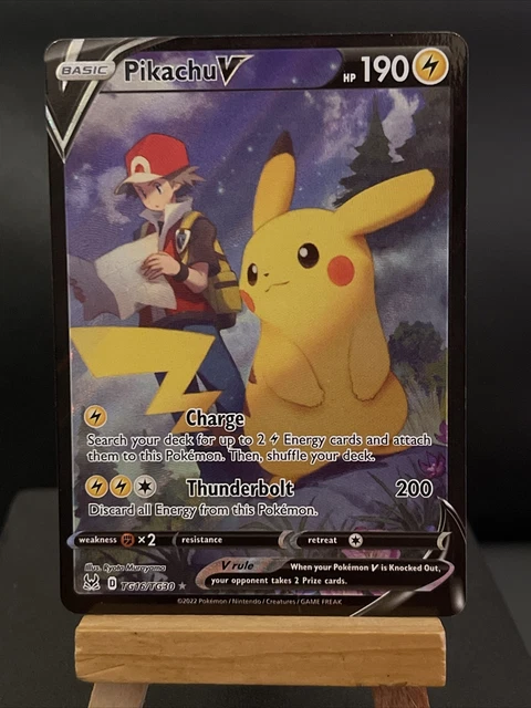POKEMON CARD PIKACHU V TG16/TG30 Lost Origin Trainer Gallery Near Mint ...