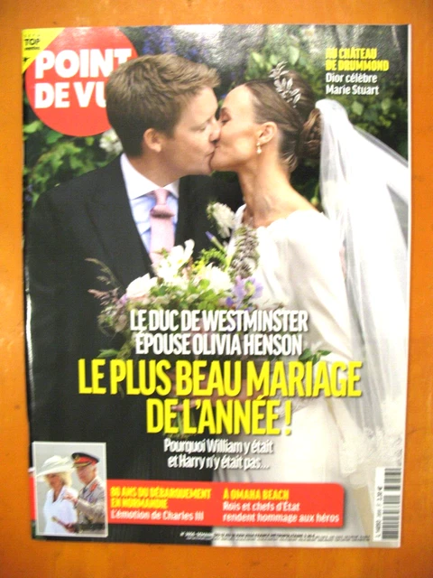 POINT DE VUE N° 3956 du 12/06/2024- Le Duc de Westminster épouse Olivia ...