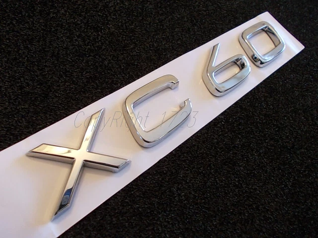 STEMMA VOLVO XC60 SUV D3 T5 ABS ADESIVO CROMATO 31333640 Badge Emblem ...