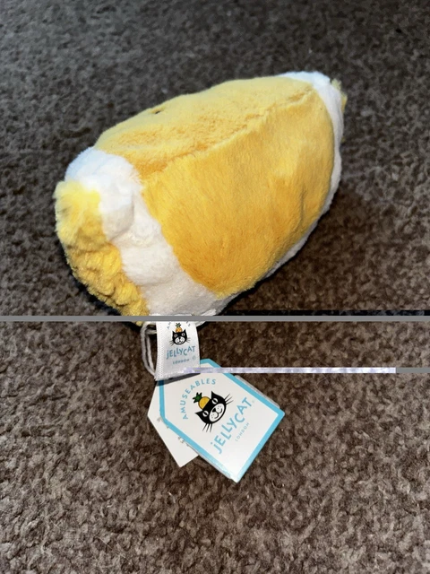 JELLYCAT AMUSEABLES LEMON Slice Small Plush Soft Toy Yellow/White With ...