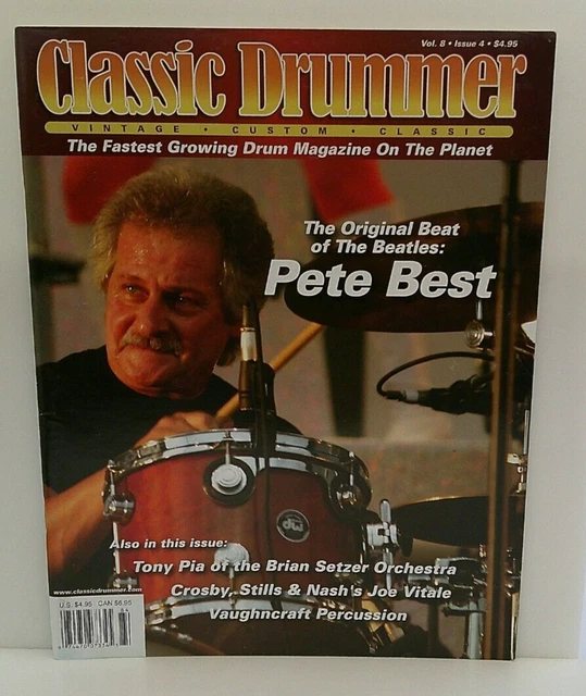 CLASSIC DRUMMER VOL 8 #4 2009 Drum Magazine Pete Best Beatles Tony Pia ...