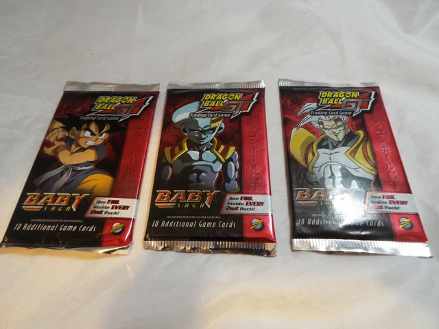 DRAGONBALL GT TCG Baby Saga ,Art Set Of 3 Sealed Booster Packs £49.95 ...